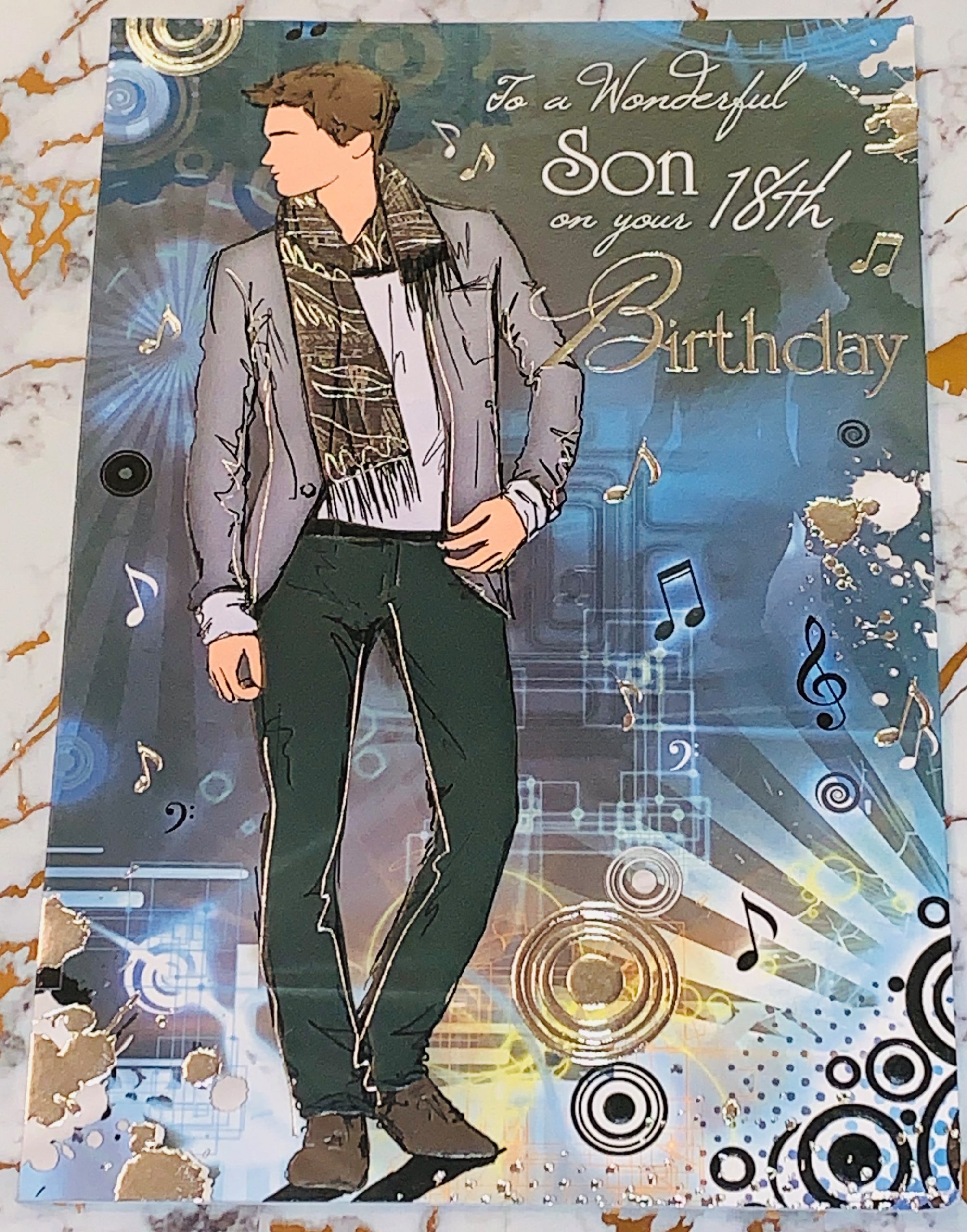 Son 18th Birthday Card Beautiful Design & Verse by Jonny Javelin
