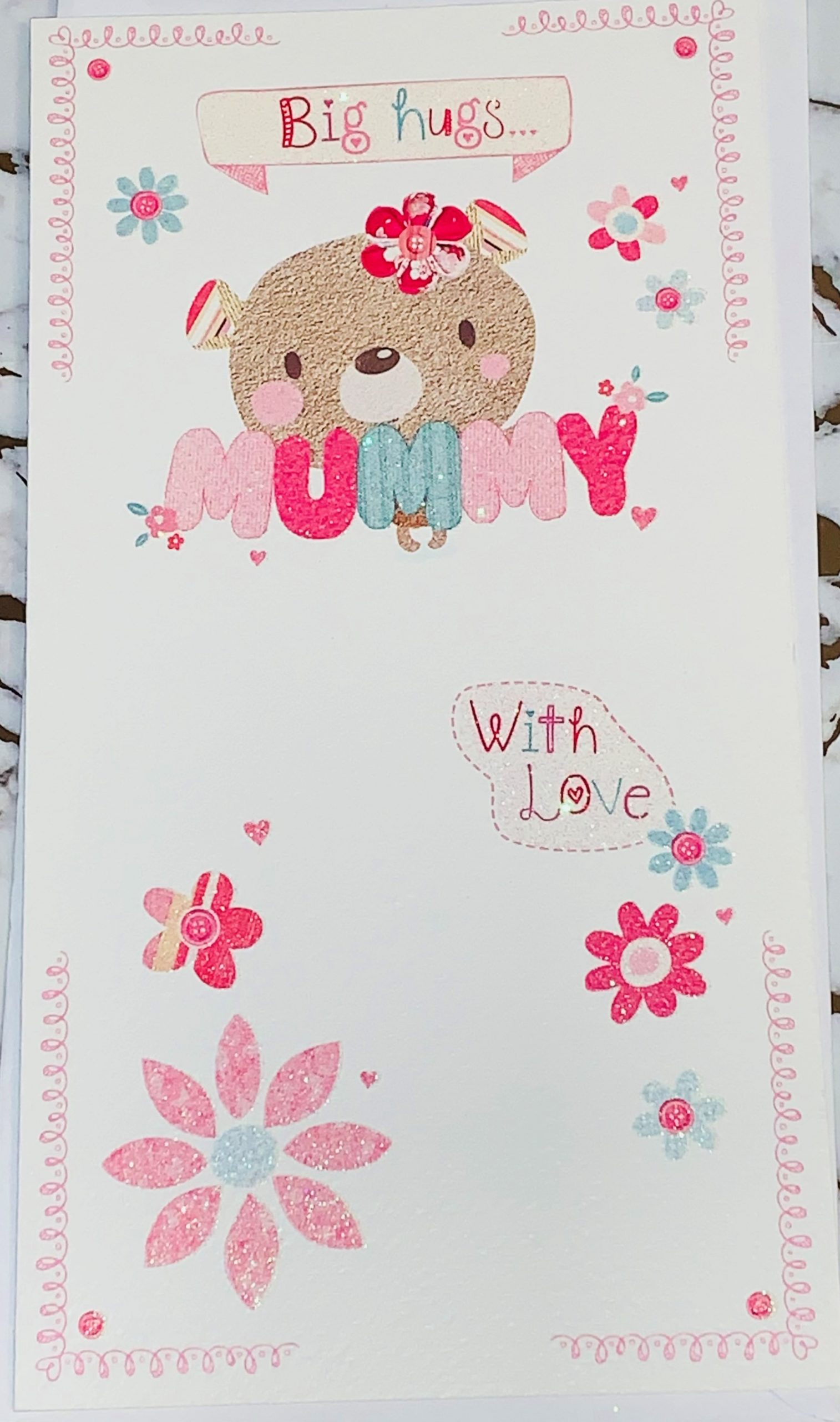 Mummy Birthday Card Sparkling Design by Bobbin Valley
